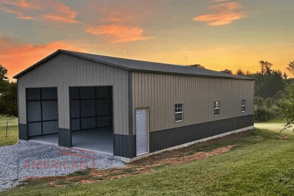 30x50x12 Steel Shop Buidling - Amsteel Midwest
