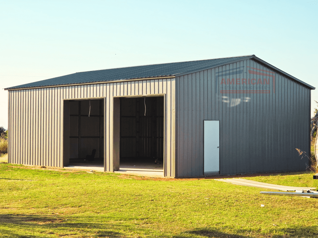 30x40x12 Steel Shop Building - Amsteel Midwest